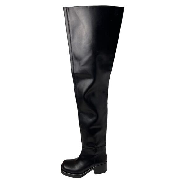 Jeffrey Campbell | Shoes | Jeffrey Campbell Thigh High Reflectok Black ...